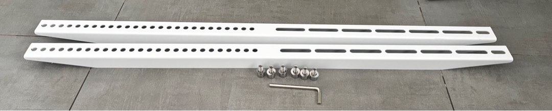 White Mounting Brackets with Screws and Allen Key, Furniture & Home ...