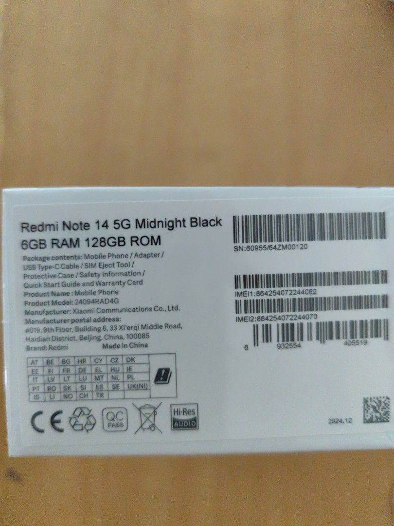 Xiaomi Redmi Note 14 5G Midnight Black 128GB, Mobile Phones & Gadgets ...