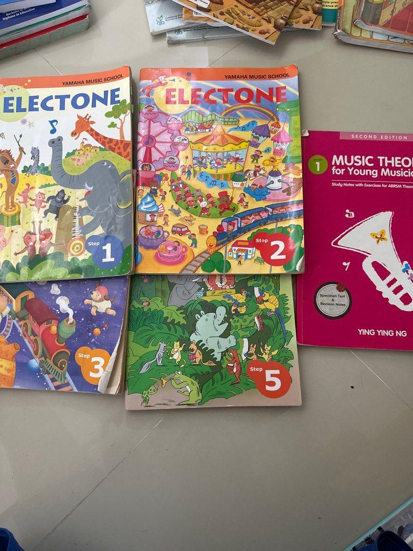Yamaha Electone Music Books - Steps 1, 2, 3, 5 & Music Theory, Hobbies ...
