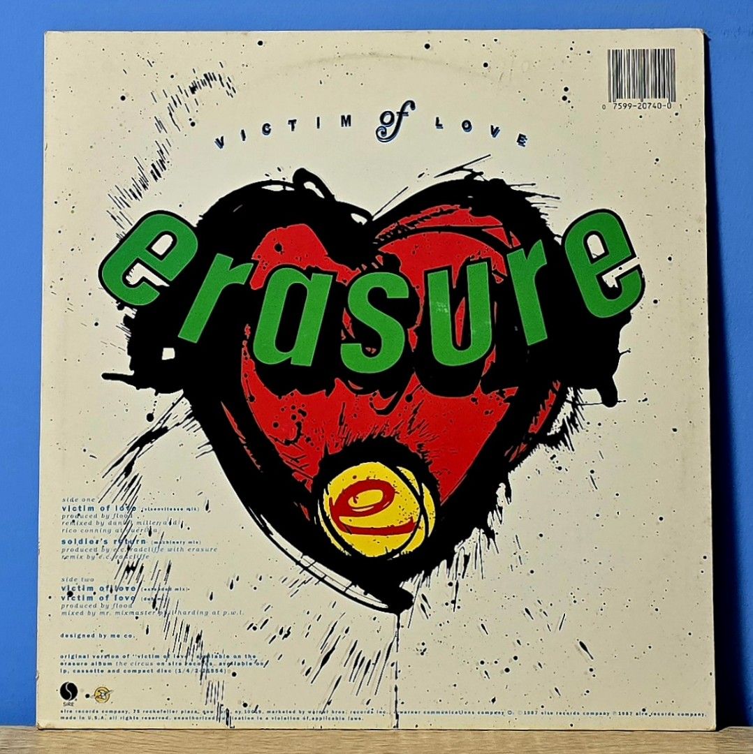 12" : Erasure - Victim Of Love (Edition Edition Remix), Hobbies & Toys ...