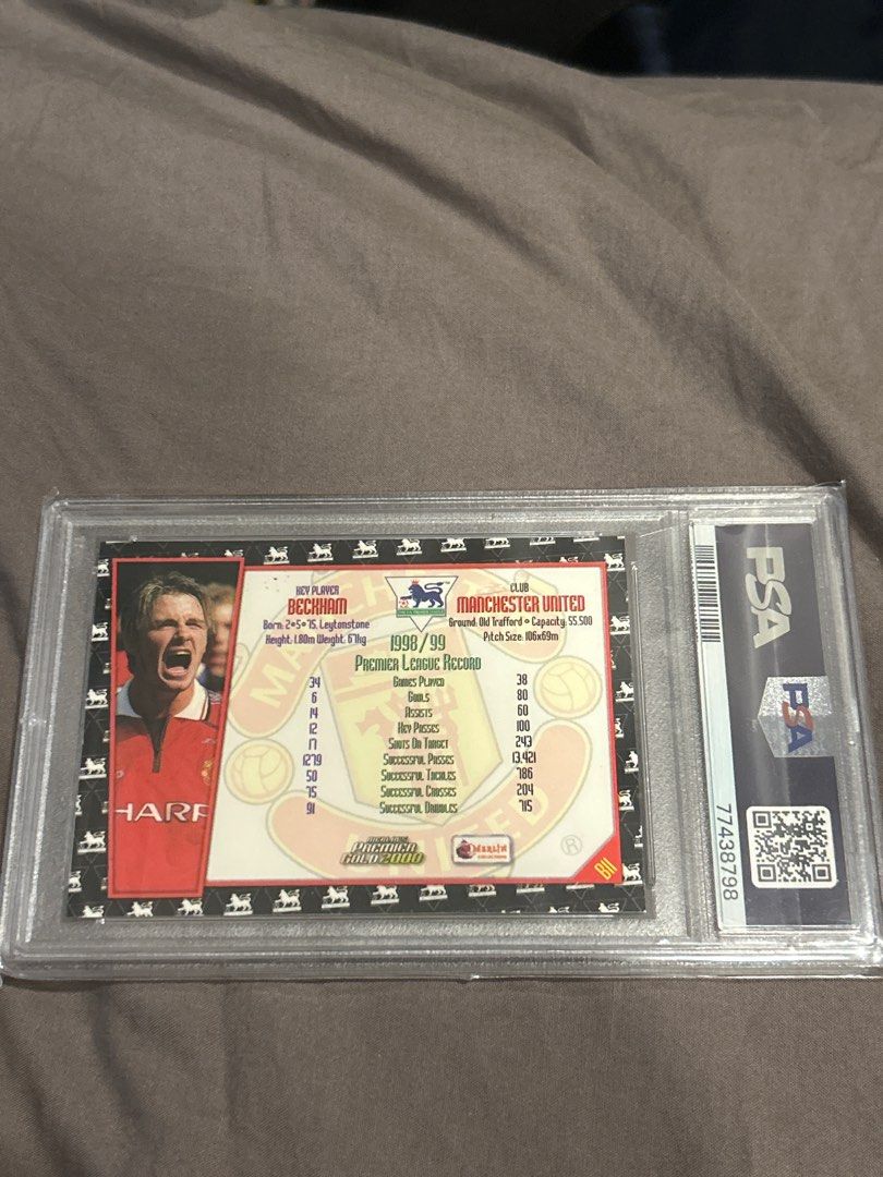 1999-00 Merlin's Premier Gold David Beckham Card, Hobbies & Toys, Toys ...