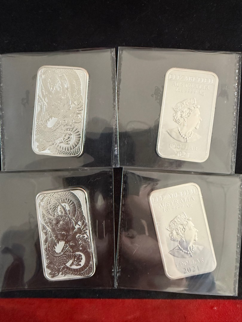 2021 Perth Mint Silver Dragon Rectangular coin 1 oz, Hobbies & Toys ...