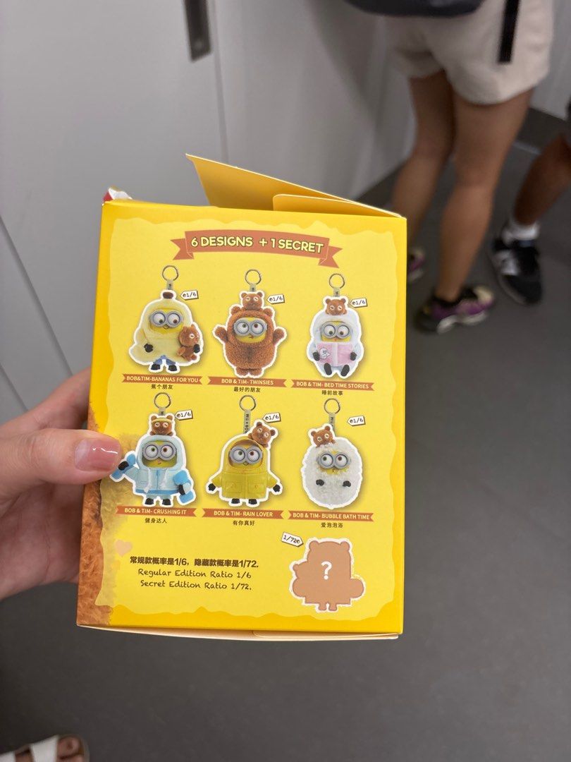 52TOYS Minions Bob + Tim Vinyl Plush Keychain Blind Box pop mart Dinsey ...