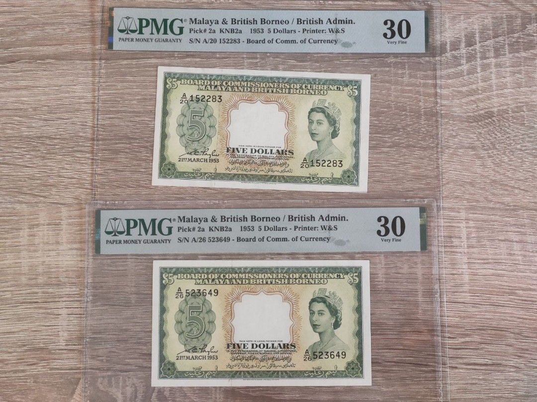 👸🏻 1953 Malaya Queen $5 PMG 30🔥, Hobbies & Toys, Memorabilia ...
