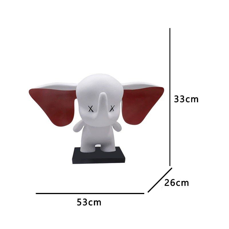🐘 Large Modern Elephant Art Sculpture (53cm) | Statement Decor | Marble ...