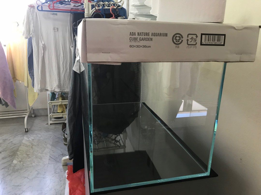ADA Cube Garden Aquarium Tank - w60xd30xh36cm, Pet Supplies, Homes ...