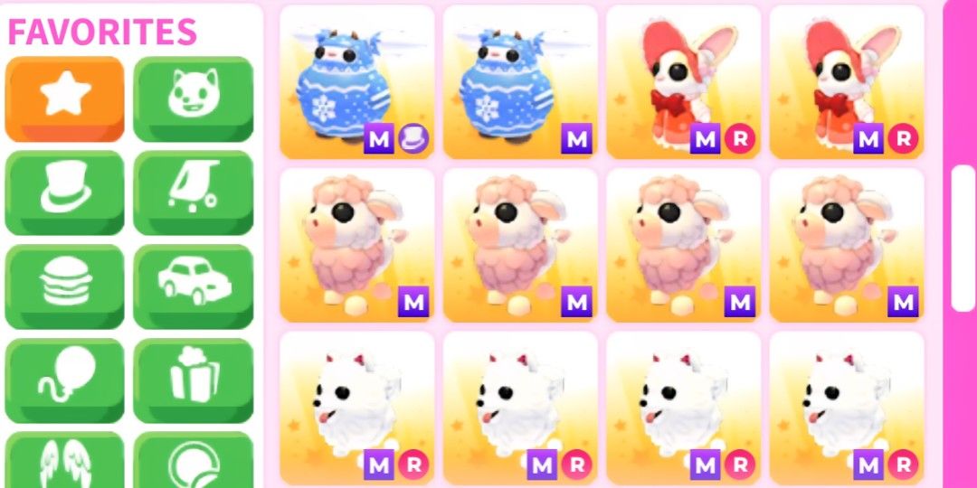 Adopt Me Christmas Pets For Sale, Hobbies & Toys, Toys & Games on Carousell