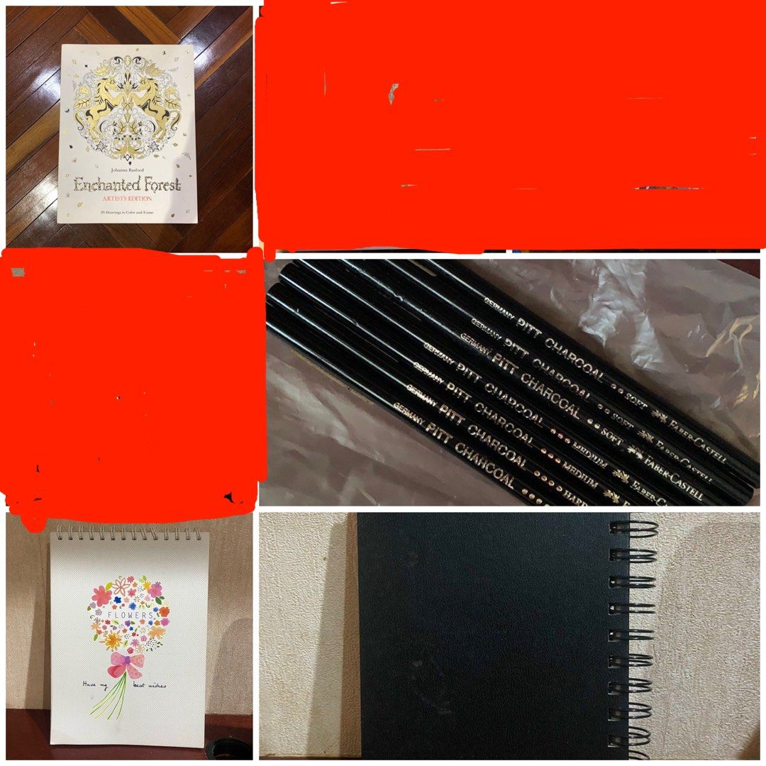 (All for One Price) Bundle Sale: Art Supplies / Sketchbooks / Charcoal ...