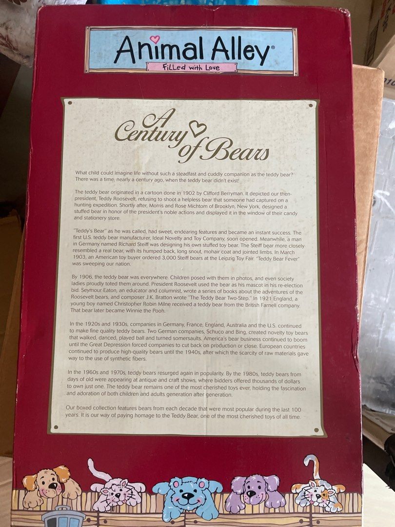Animal Alley 'A Century of Bears' Collection, Hobbies & Toys, Toys ...