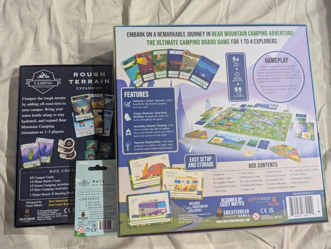 Bear Mountain Camping Adventure Board Game Deluxe Kickstarter Edition ...