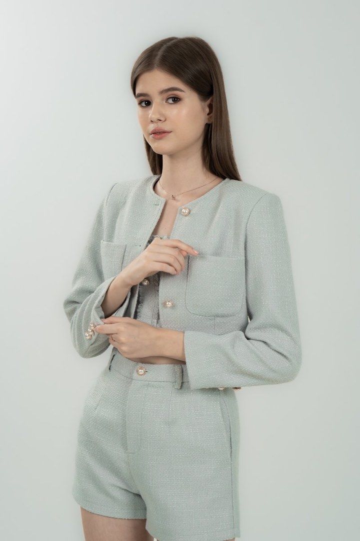 Blairwears Jazzy Jacket in Sage, Women's Fashion, Dresses & Sets, Sets ...