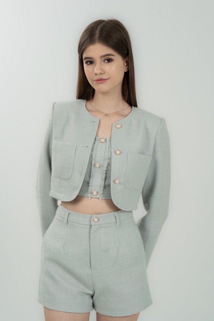 Blairwears Jazzy Jacket in Sage, Women's Fashion, Dresses & Sets, Sets ...