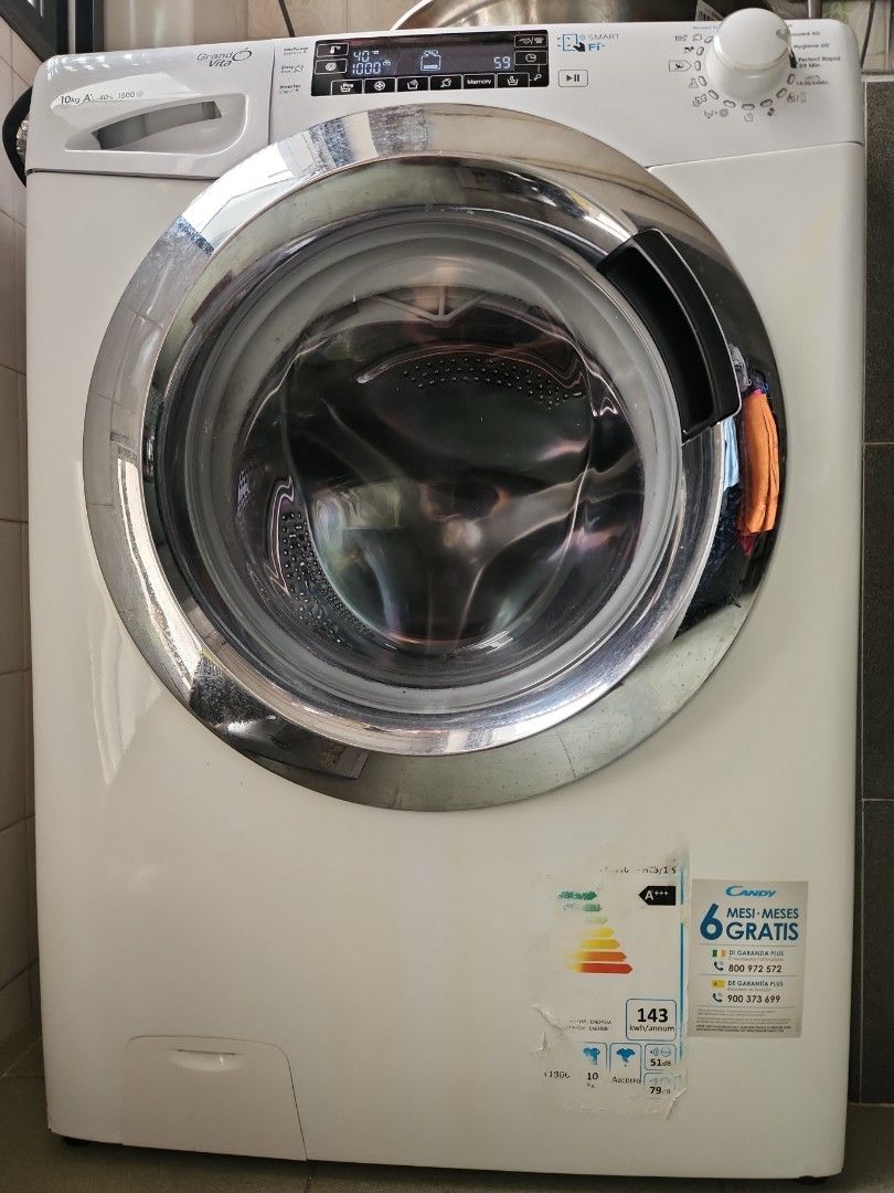 Candy Grand Vita 10kg Washing Machine, TV & Home Appliances, Washing ...