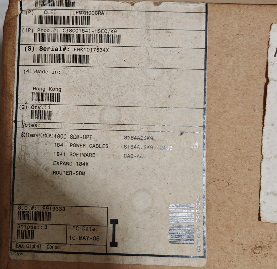Cisco 1841-HSEC/K9 Router - Brand New, Computers & Tech, Parts ...