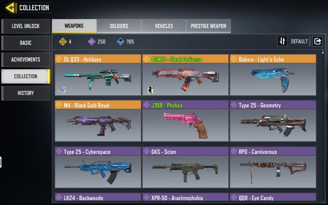 COD Mobile Account - Level 280, Rare Skins & Weapons | Comes with DELTA ...