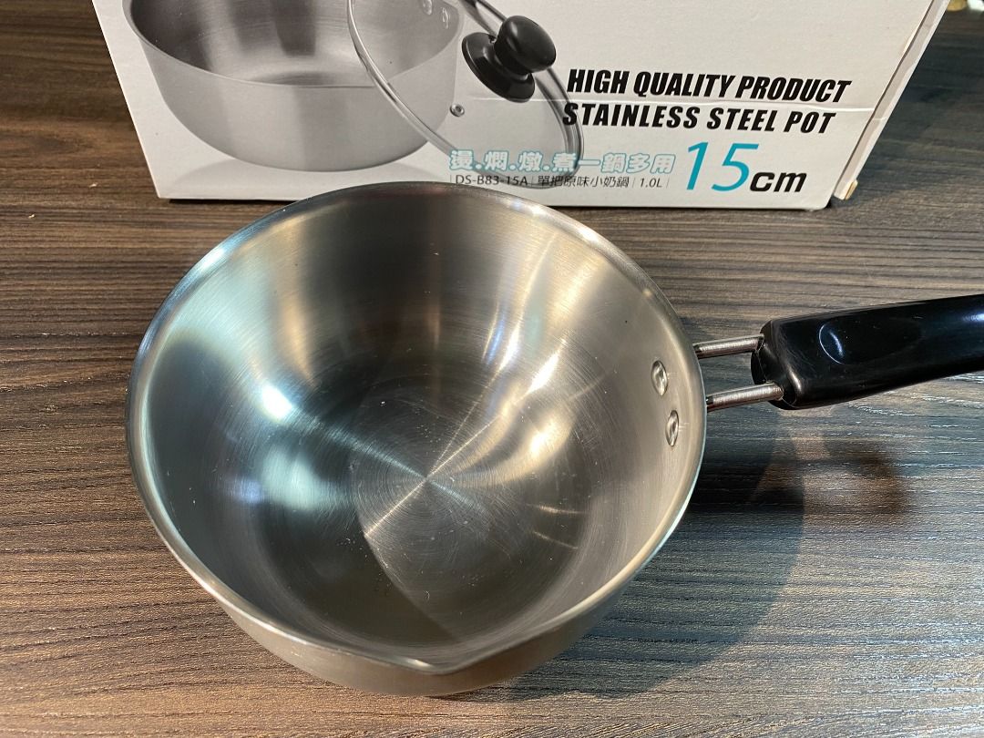Dashiang 不鏽鋼 單把小奶鍋 15公分 1L 電爐 紅外線 瓦斯爐 電磁爐 鹵素爐適用 DS-B83-15, 電視及其他電器 , 廚房 ...