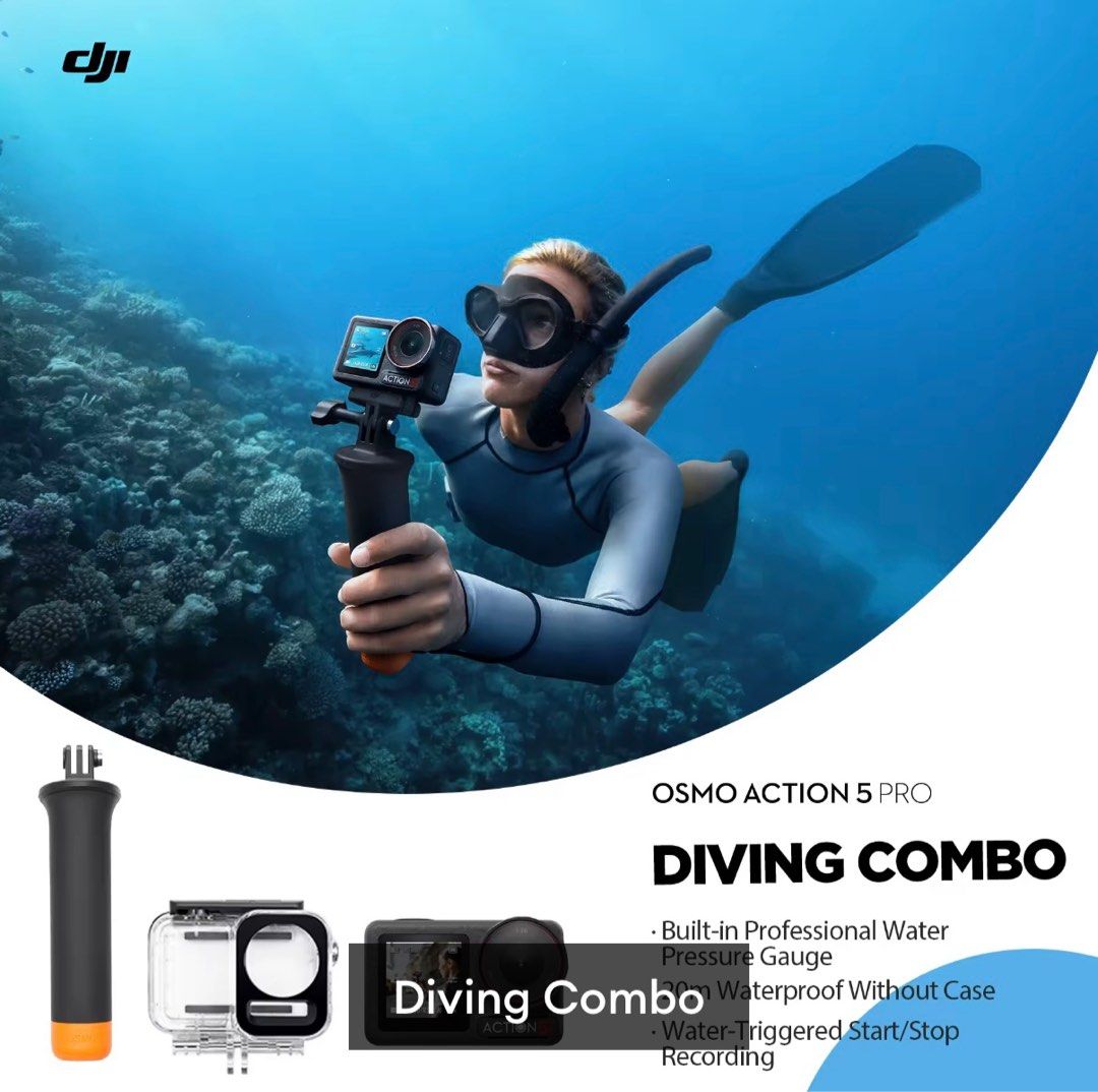 DJI Osmo Action 5 Pro Adventure + Diving Combo, Photography, Cameras on ...