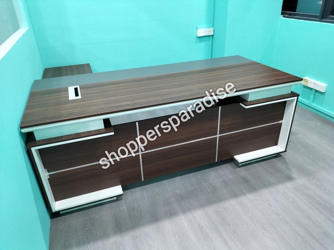 DT 014 Director Table w L-Shape Cabinet / Executive Table photo ...