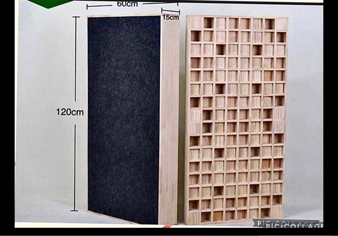 DUAL SIDE! DOUBLE THE EFFECT! Front side pine wood, back side is foam ...