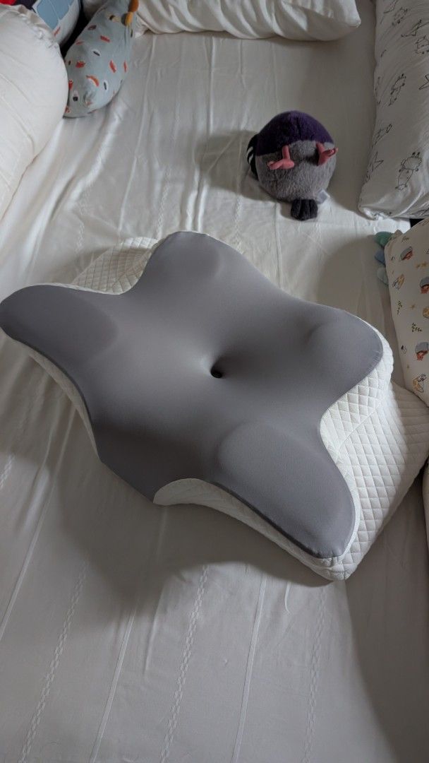 Ergonomic Contour Pillow - Grey, Furniture & Home Living, Bedding ...
