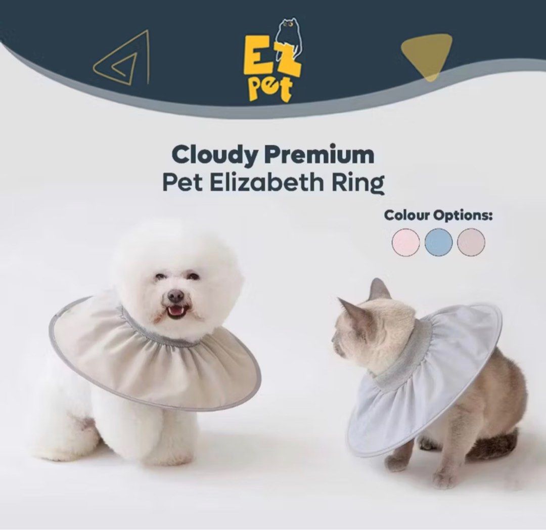 EZ Pet Cloudy Premium Elizabeth Ring - M Size, Pet Supplies, Homes ...