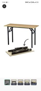 Portable Folding Table - Black 120cm x 60cm. Heavy duty, Furniture ...