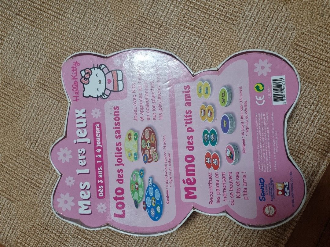 Hello Kitty Mes 1ers Jeux Memo & Loto Game, Hobbies & Toys, Toys ...