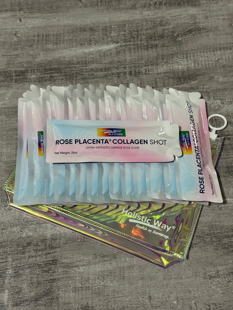 15 Sachets Holistic Way Bio Elixir Rose Placenta Collagen Shot, Health ...