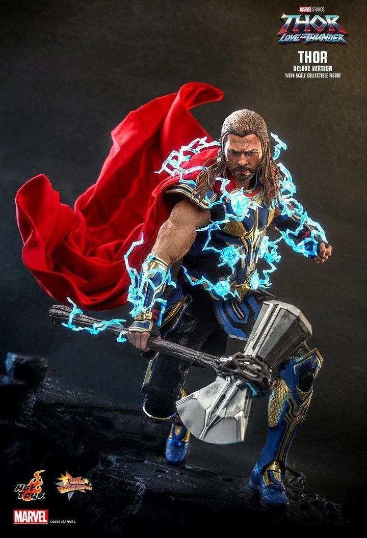 Hot Toys Thor Love and Thunder Deluxe Version 1/6 Scale Figure, Hobbies ...
