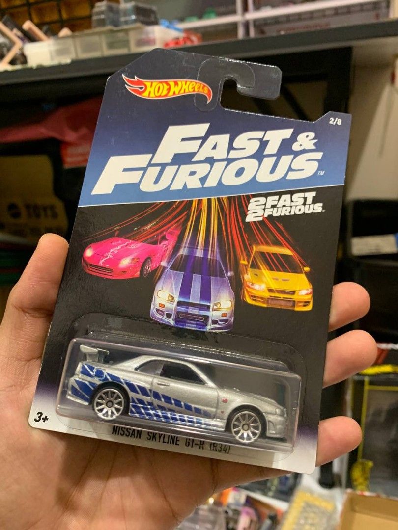 Hot Wheels Fast & Furious Nissan Skyline GT-R (R34) Brian, Hobbies ...