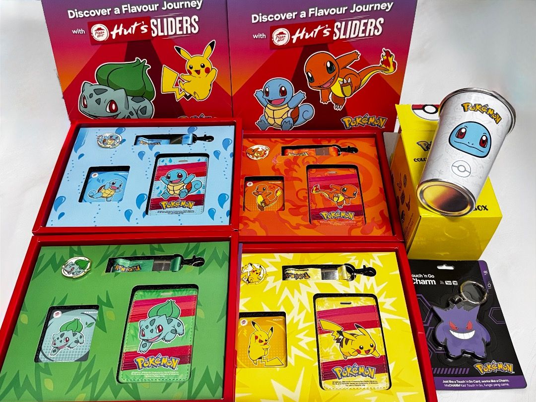 Pizza Hut X Pokémon (4IN1) & Colour Changing Cup (Squirtle) & Touch'n ...