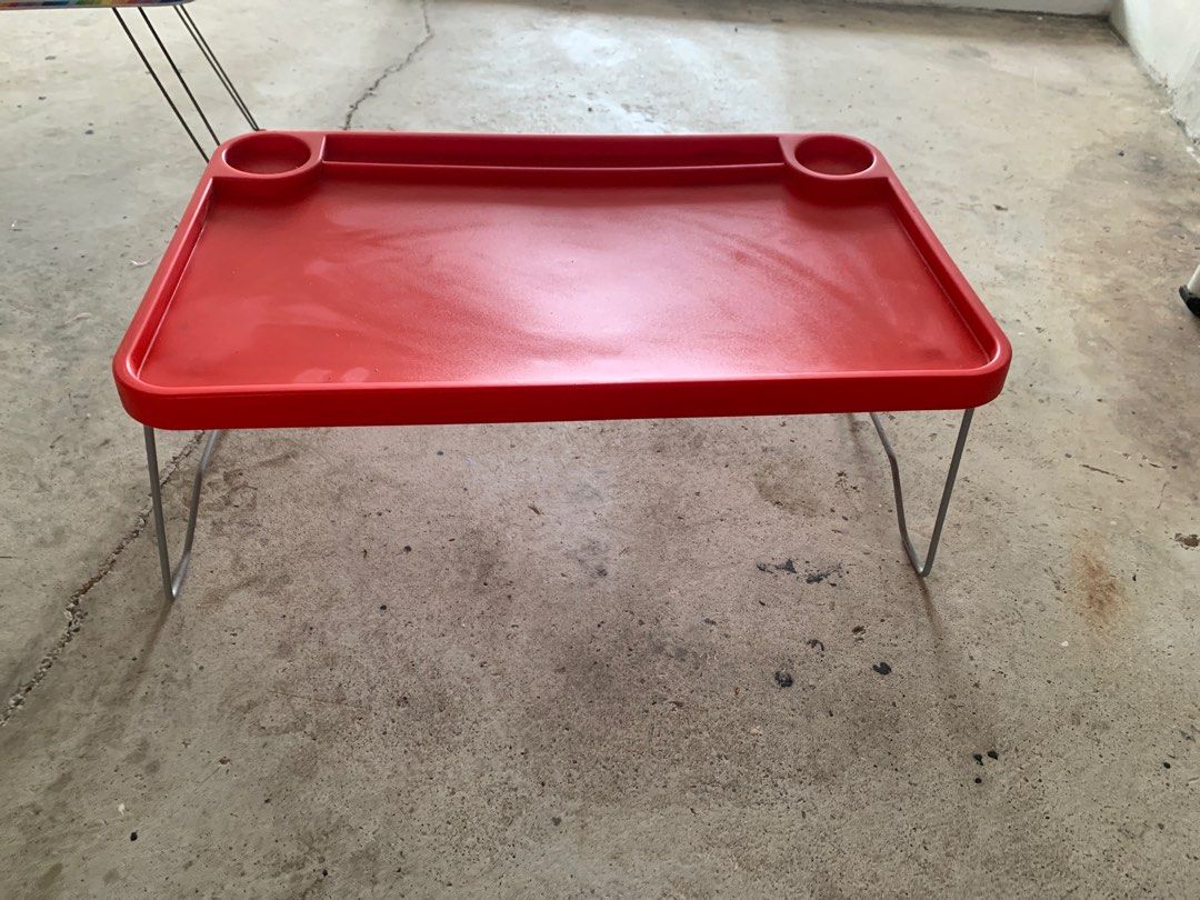 IKEA Laptop Table - Red, Furniture & Home Living, Furniture, Tables ...