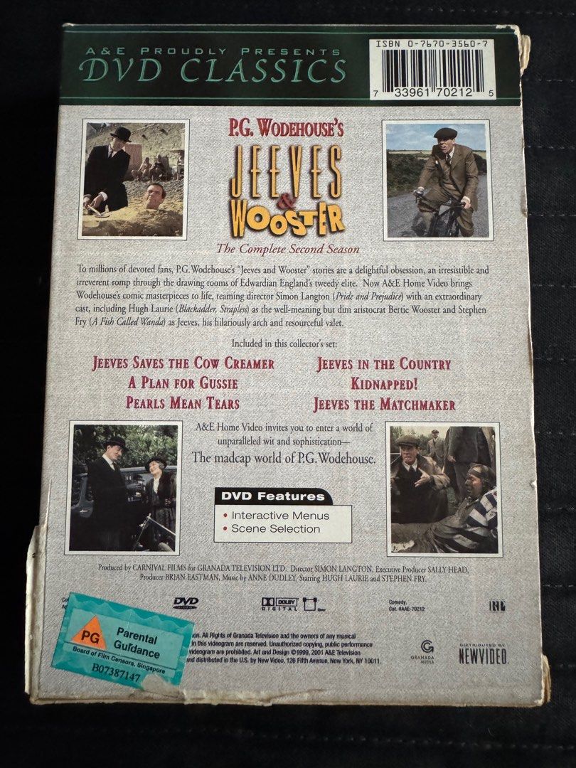 Jeeves and Wooster: The Complete Second Season DVD, Hobbies & Toys ...
