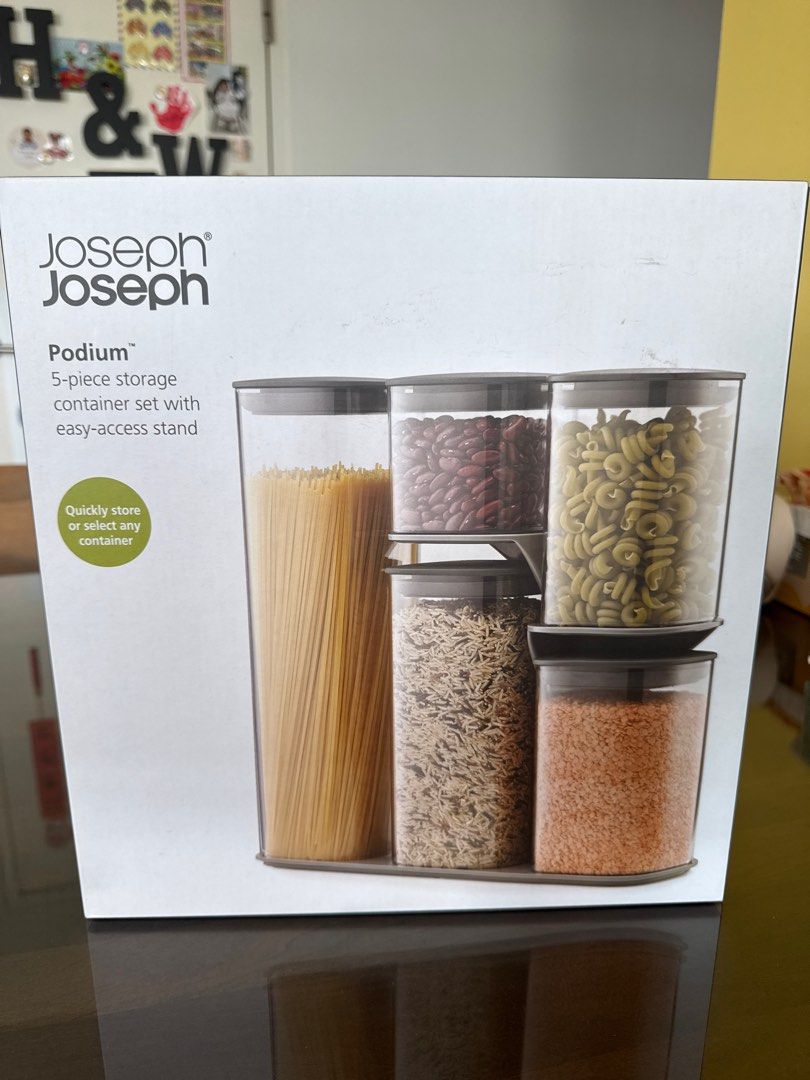 Joseph Joseph Podium 5-Piece Storage Container Set, Furniture & Home ...