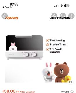 Joyoung x Line Friends 12L Small Toaster Oven, TV & Home Appliances ...