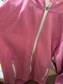 Pink Hoodie with Button Sleeves, Women's Fashion, Coats, Jackets and ...