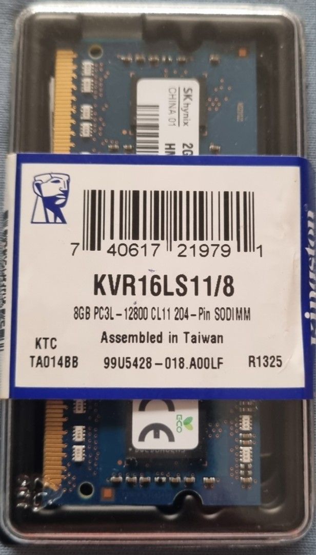 Kingston 8GB DDR3L SODIMM RAM (BNIB), Computers & Tech, Parts ...