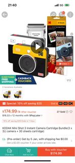 Bytedance Gift Kodak Mini Shot 3 Retro Instant Camera & Photo Printer ...