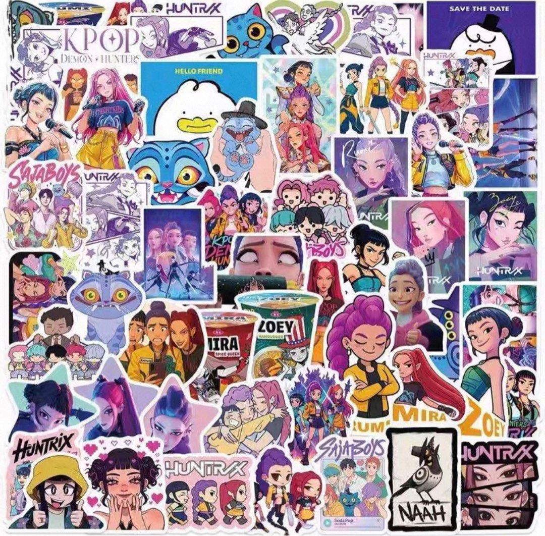 Kpop Demon Hunters Stickers - Huntrix (New Design), Hobbies & Toys ...