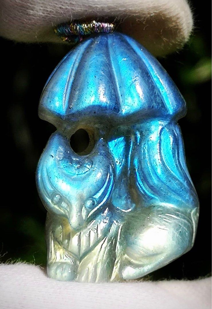 Labradorite Carved Pendant - Nine Tail Fox 🦊 Love Intuition 🩷, Women's ...