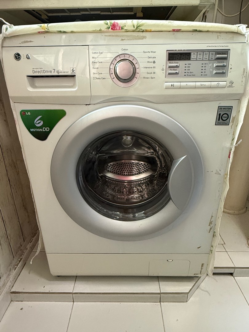LG Direct Drive 7kg Washing Machine, TV & Home Appliances, Washing ...