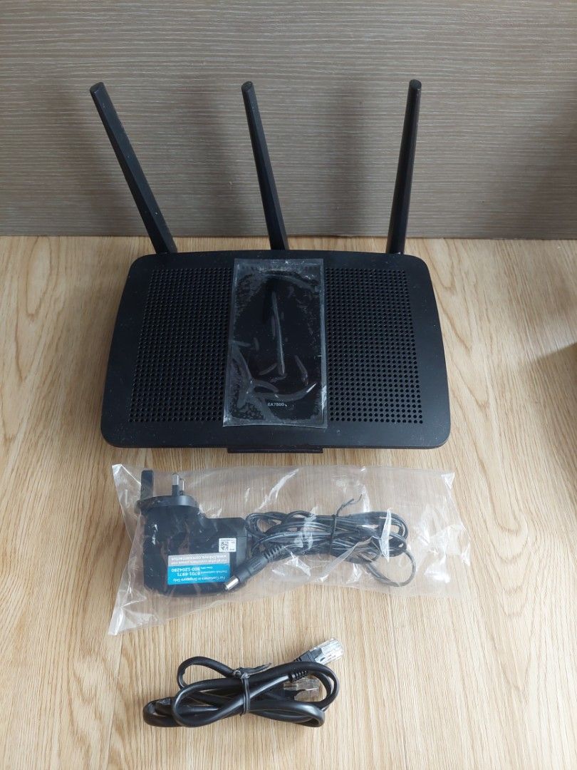 Linksys Router with Accessories & Huawei Optical Network Terminal ...