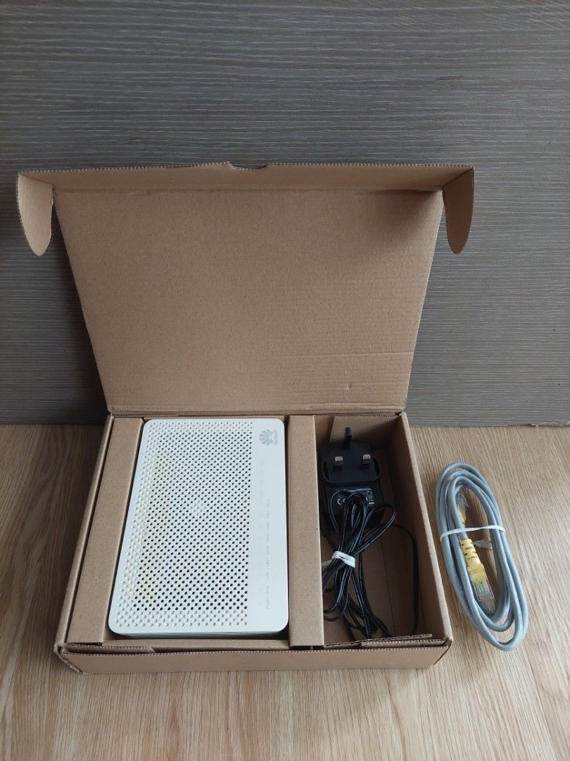 Linksys Router with Accessories & Huawei Optical Network Terminal ...