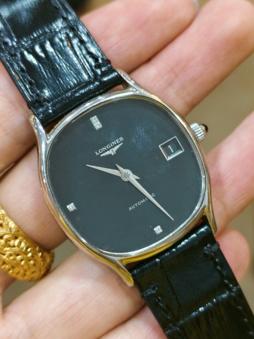 Longines Automatic Men Diamond Black Year End Offer Highly Collectible ...