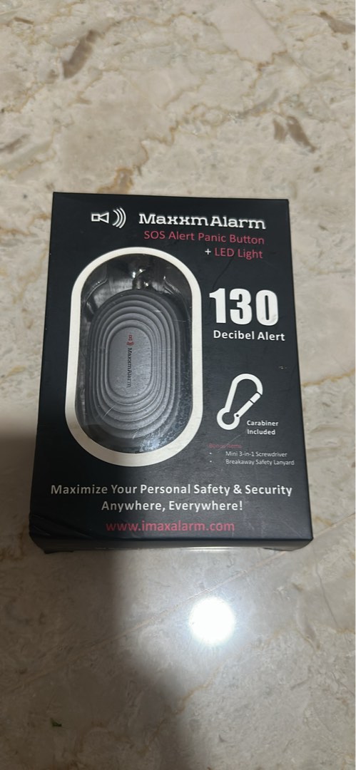Maxxm Alarm SOS Alert Panic Button - Matte Gray, Computers & Tech ...