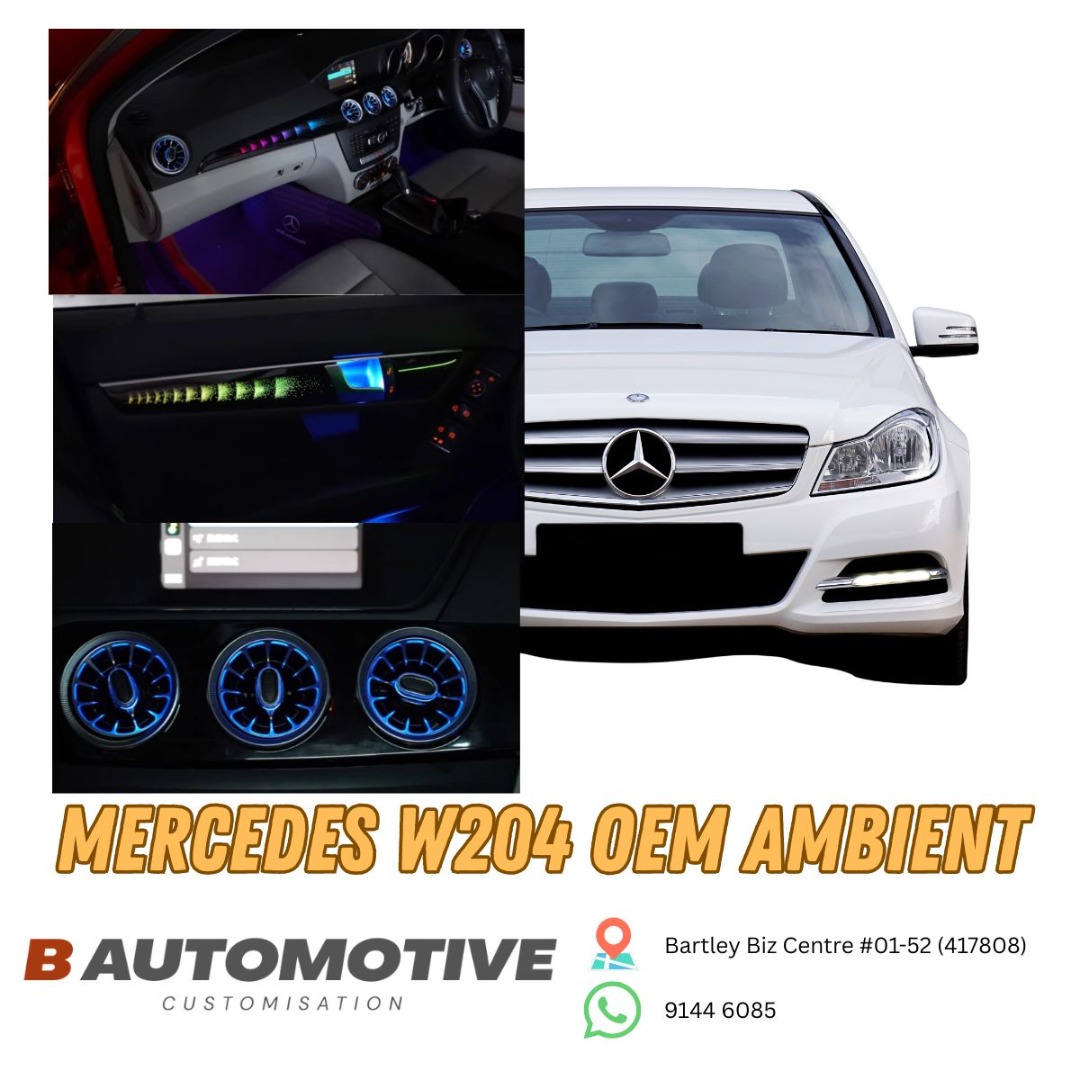 Mercedes C Class W204 Ambient Light OEM Panels, Car Accessories ...