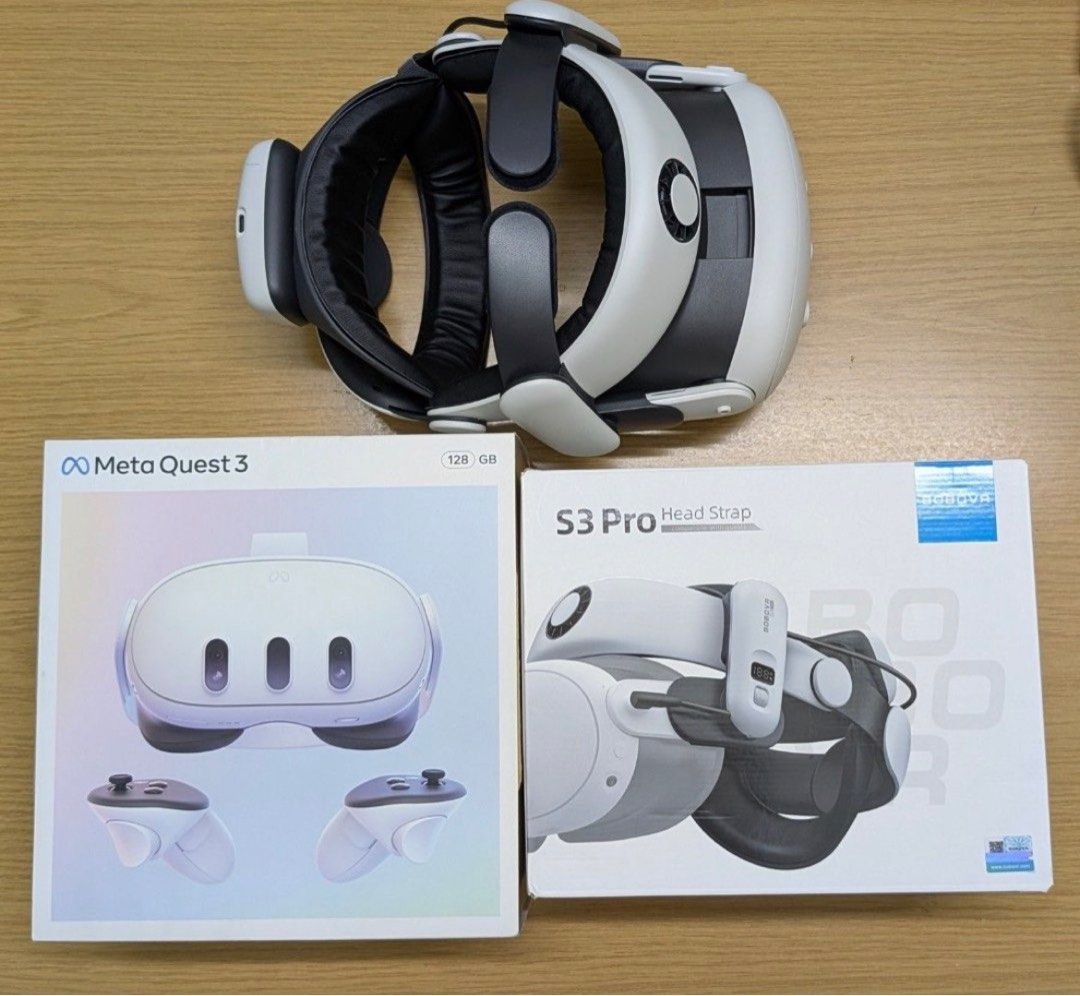 Meta Quest 3 128GB with BOBOVR S3 Pro Head Strap, Video Gaming, Gaming ...