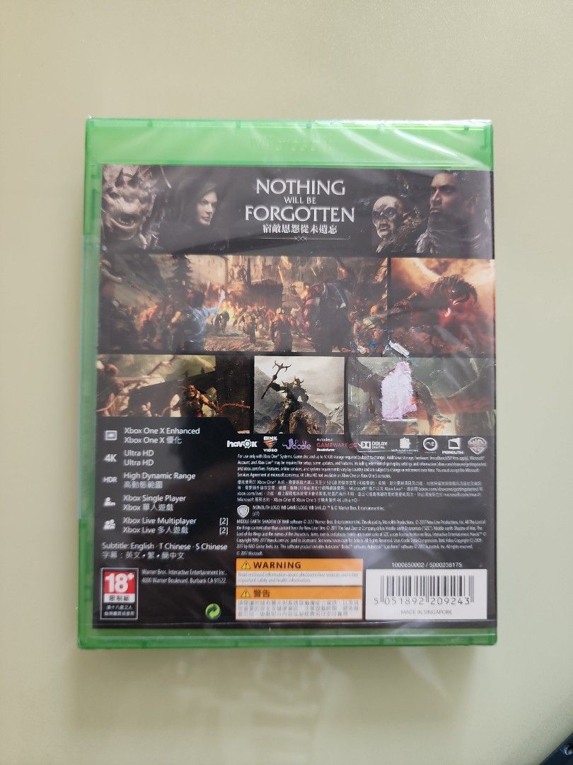 Middle-earth: Shadow of War - Xbox One X Enhanced, Video Gaming, Video ...