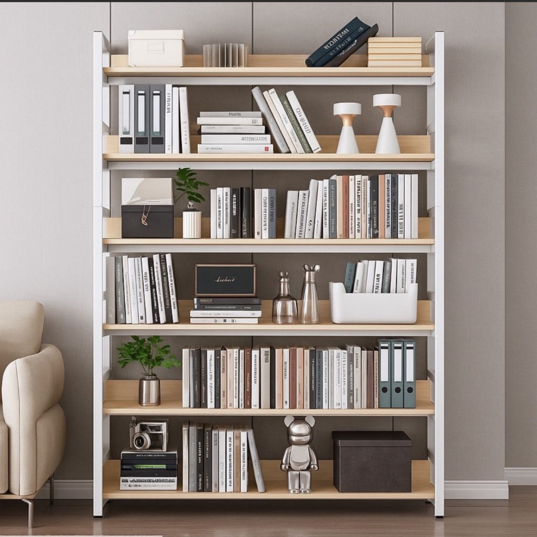 Modern Standing Bookcase Shelf | Space Saving Open Storage Shelf ...