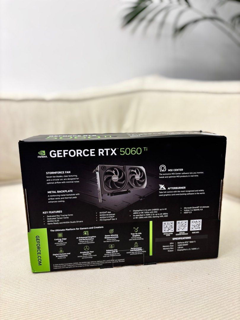 MSI GeForce RTX 3060 Ti Shadow 2X OC Edition, Computers & Tech ...